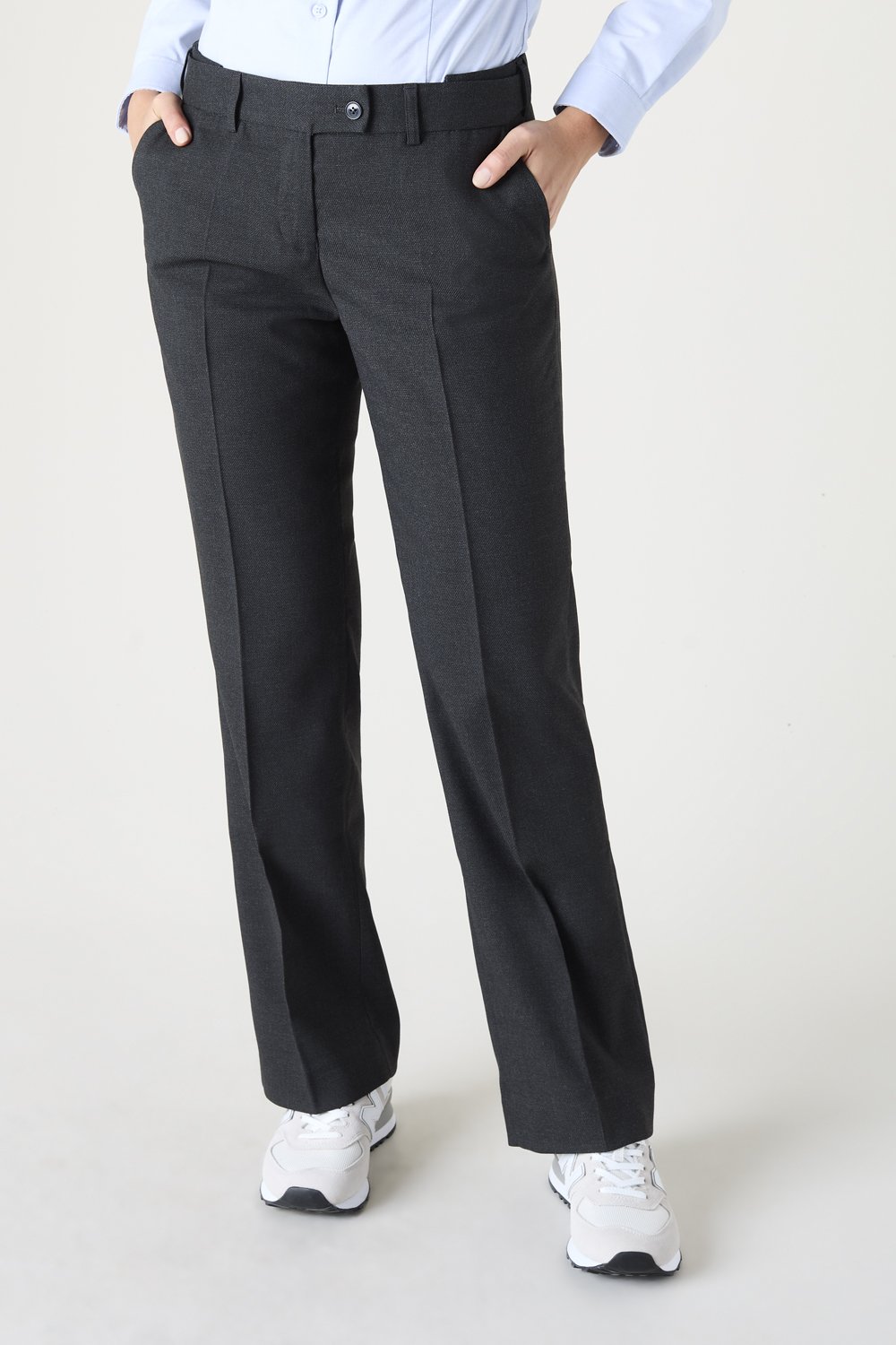 Contemporary Women's Straight Leg Trouser, Tall Length, Charcoal | SJ
